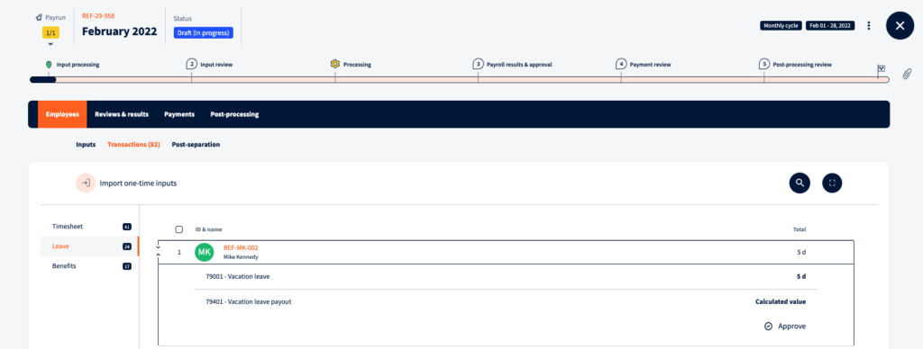 Inputs processing - Hr Blizz