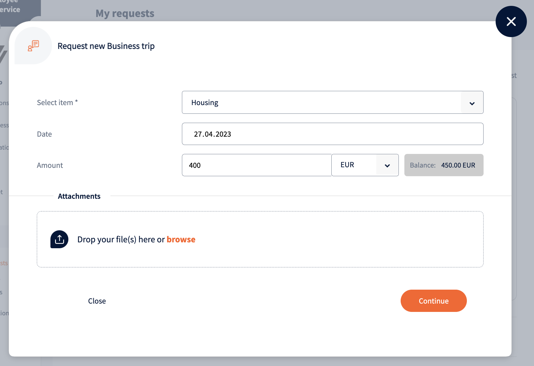 My benefit requests - Hr Blizz