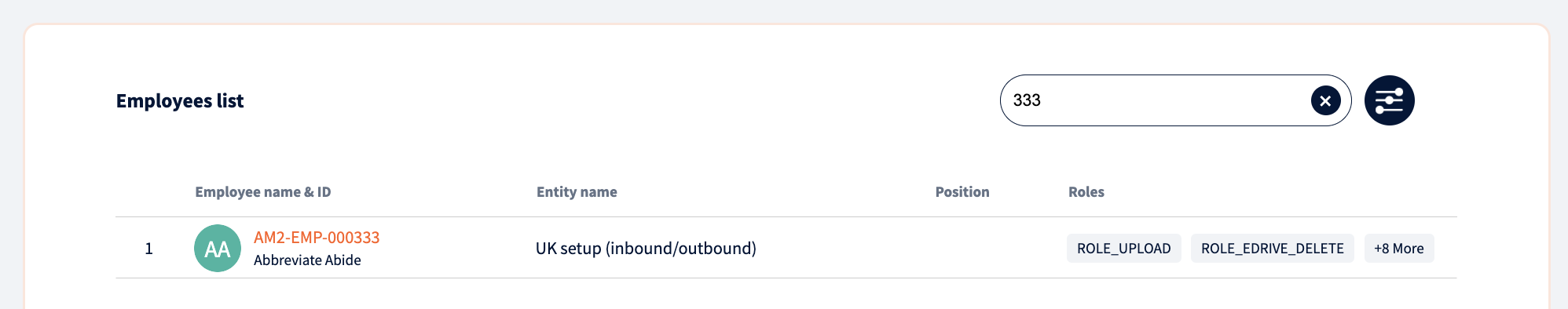 Role management - Hr Blizz